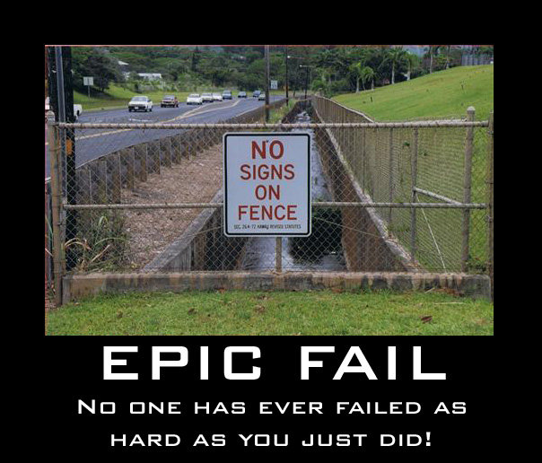 Epic Fail Sign
