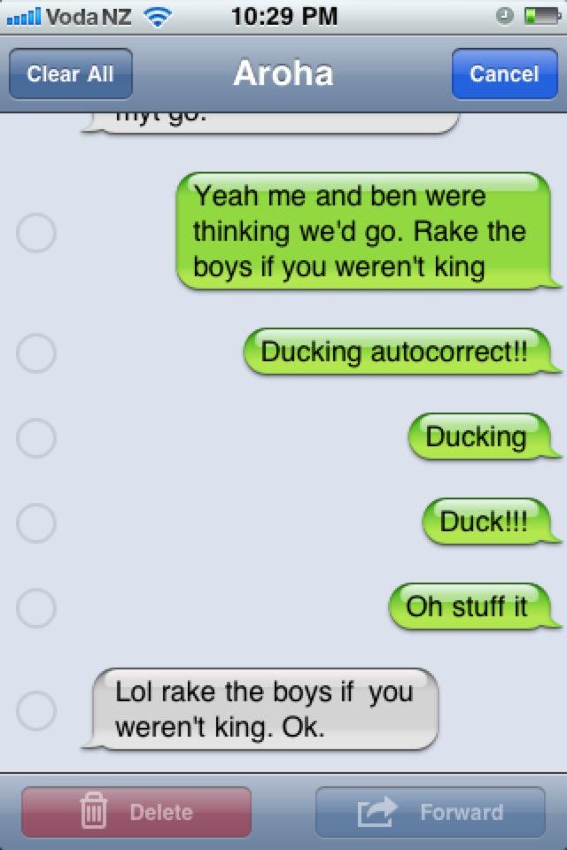 My autocorrect fail....