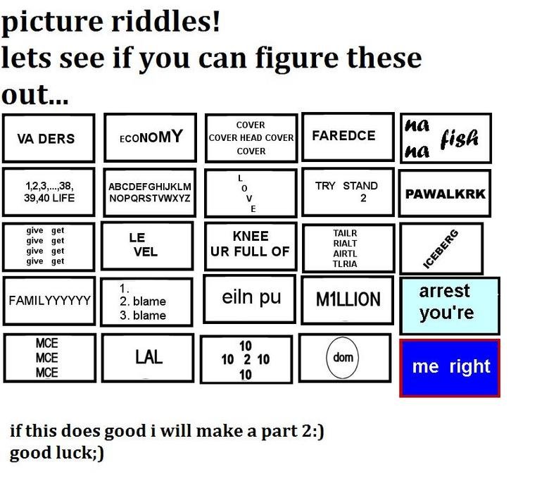 picture riddles!