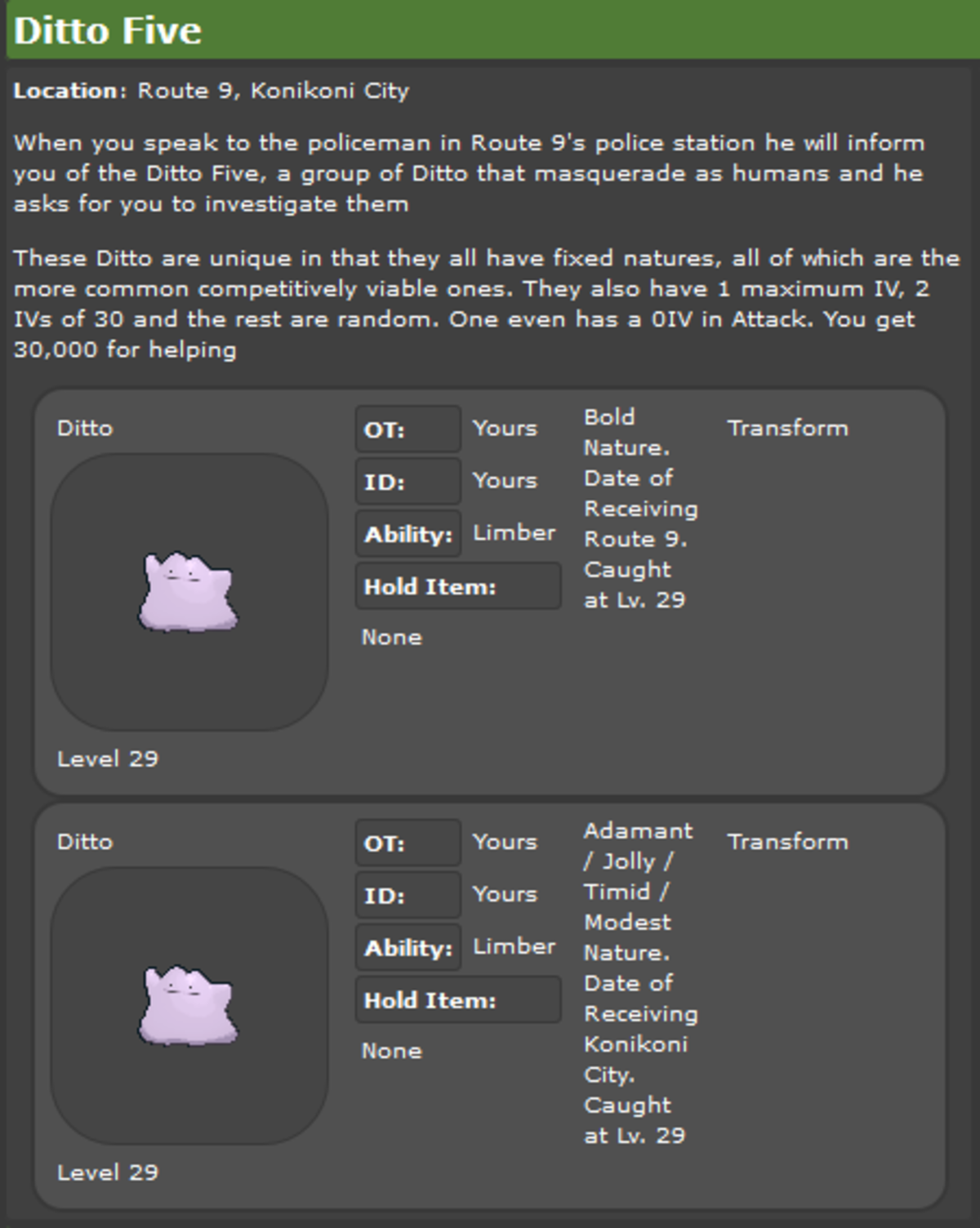 So Ditto CAN transform into humans