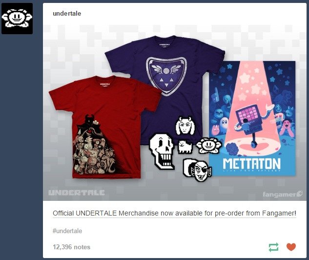 UNDERTALE HAS OFFICIAL MERCH