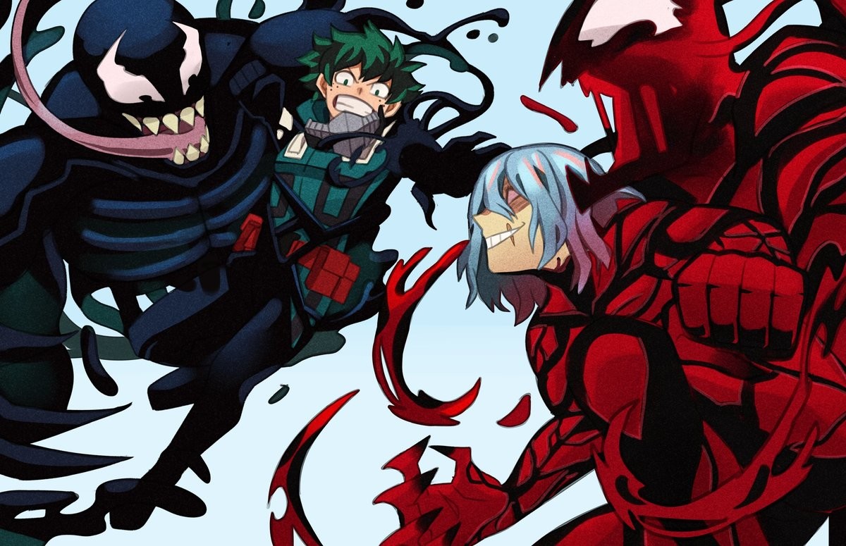 Venom Deku vs Carnage Shigaraki